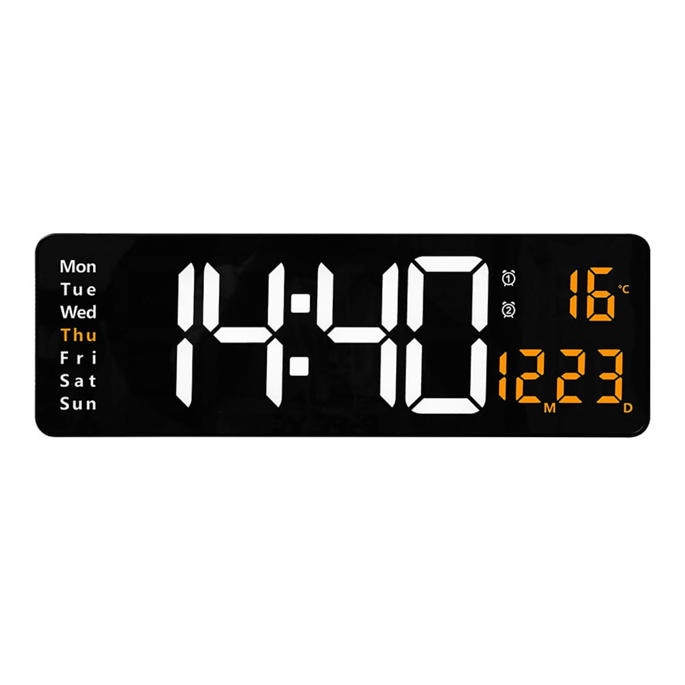 16" Large Digital Wall Clock With Remote Control, Large Display Digital ...