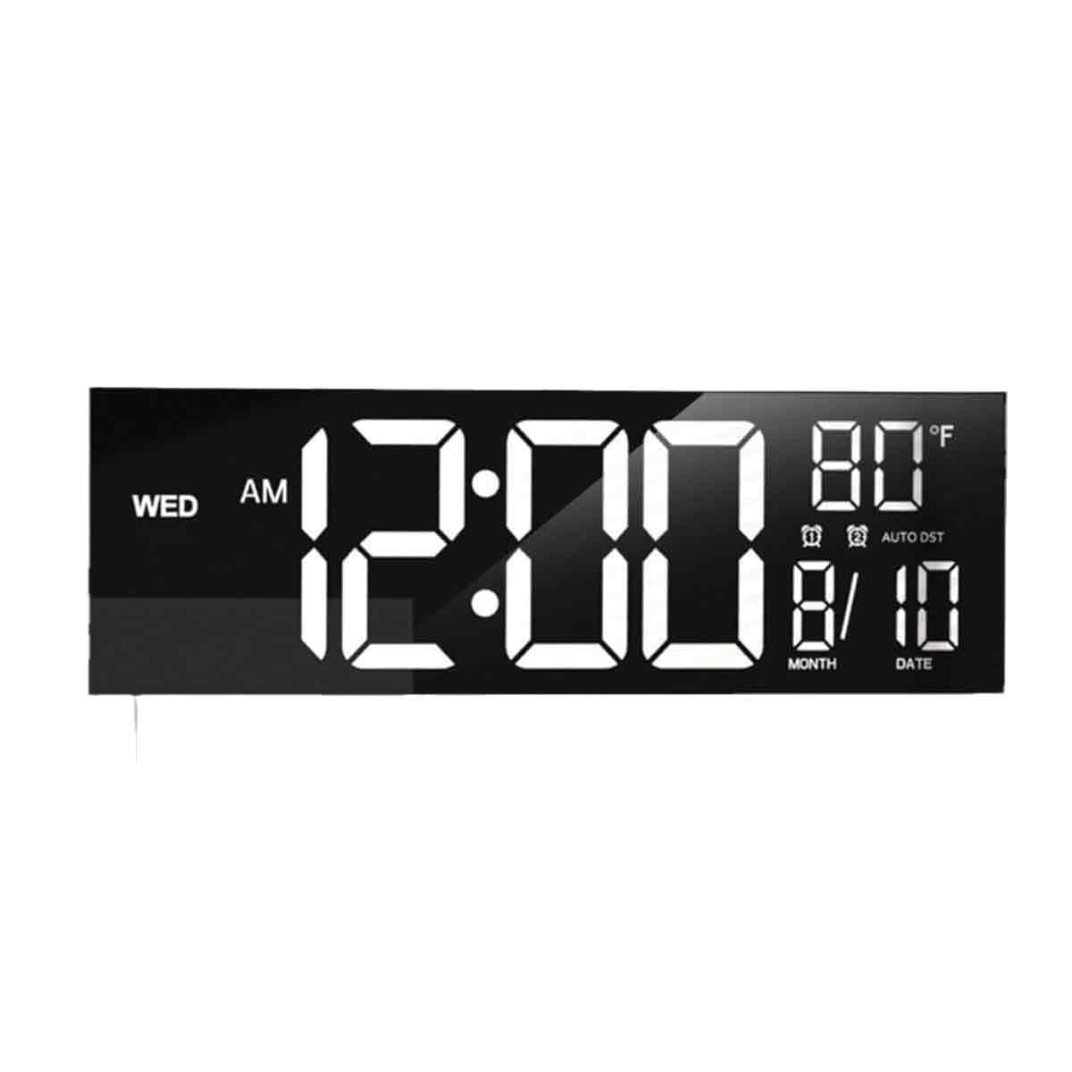 16" Large Digital Wall Clock With Remote Control, Rgb Atmosphere Lights ...