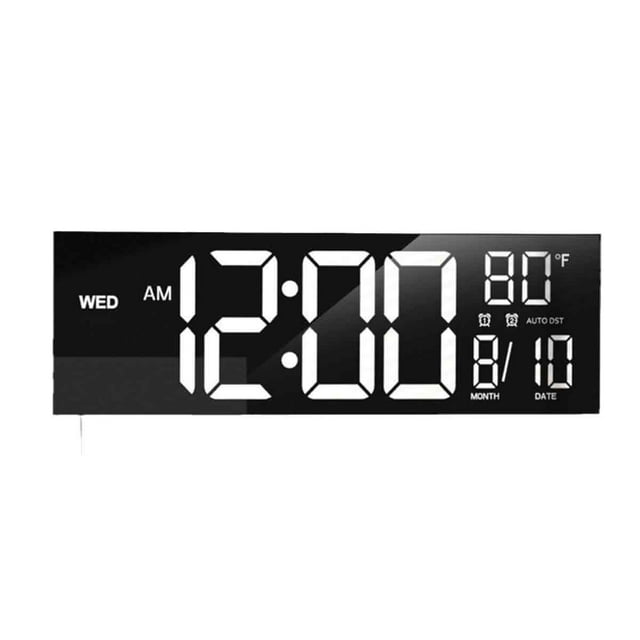 16" Large Digital Wall Clock With Remote Control, Rgb Atmosphere Lights ...