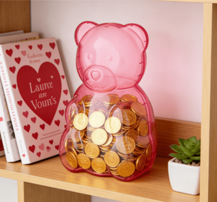 16" Large Gummy Bear Plastic Containers – Transparent Adorable Bear ...