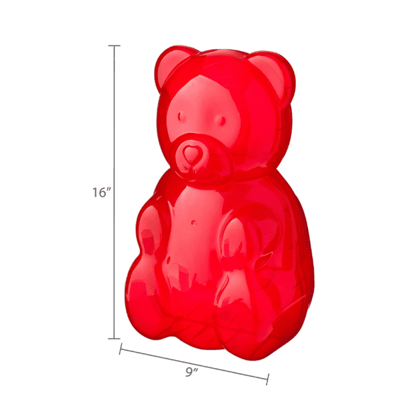 13" Large Gummy Bear Plastic Containers – Transparent Adorable Bear ...