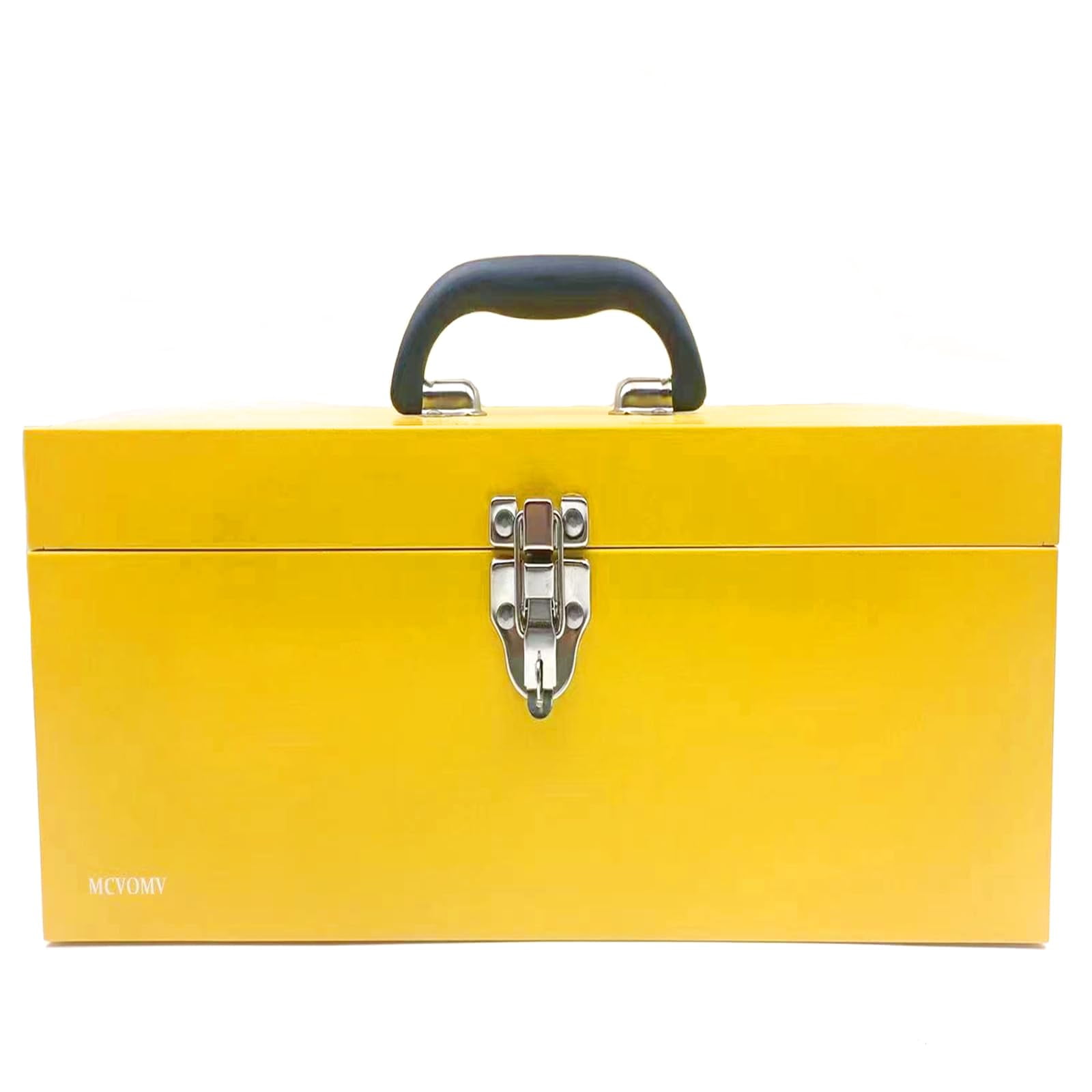 16" Large Tool Box Organizer Portable Metal Toolbox Locking Tool Box Fishing Tackle Box Metal ...