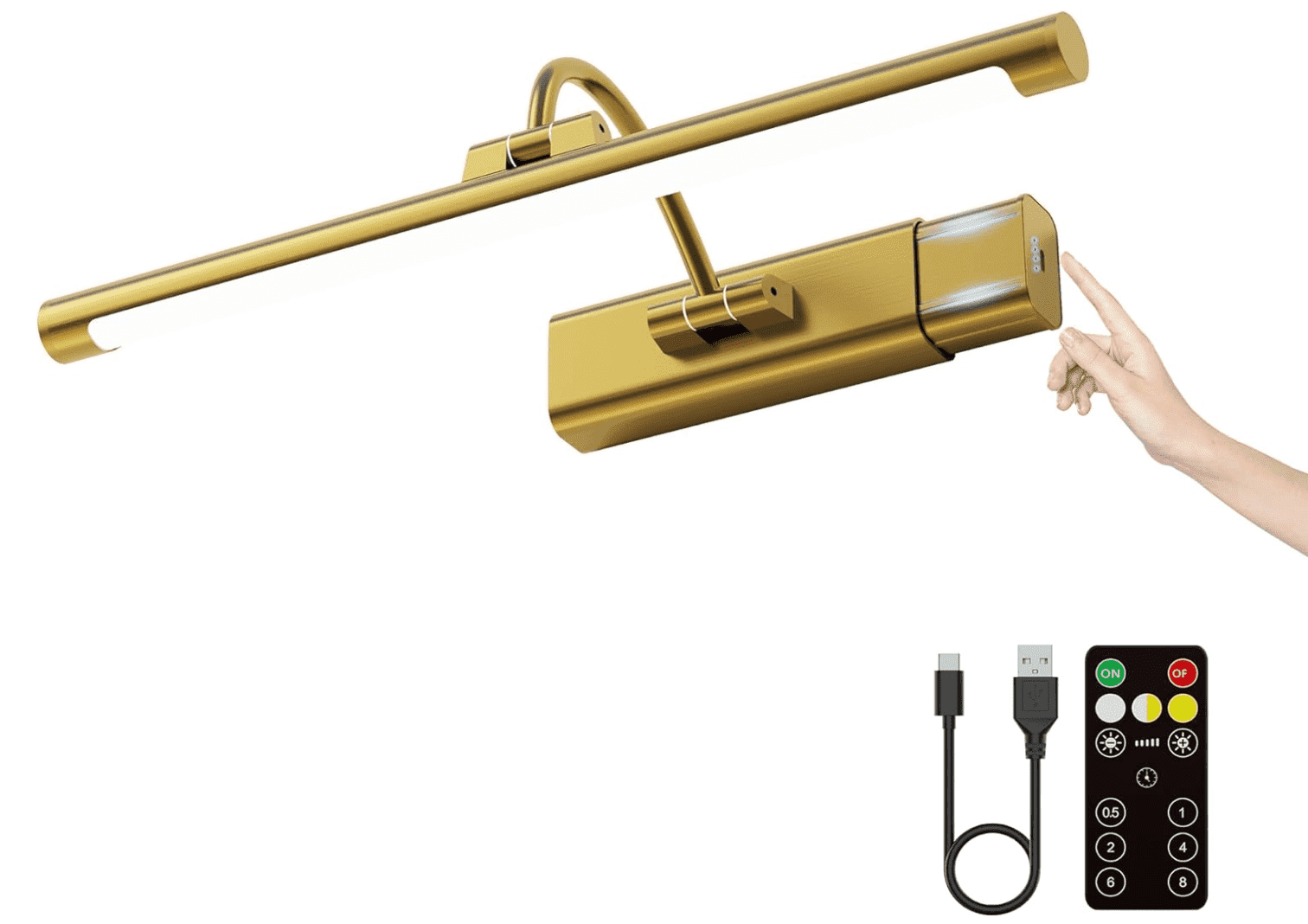 16" Light for Wall Picture with 6000mAh Battery - Brass Operated ...