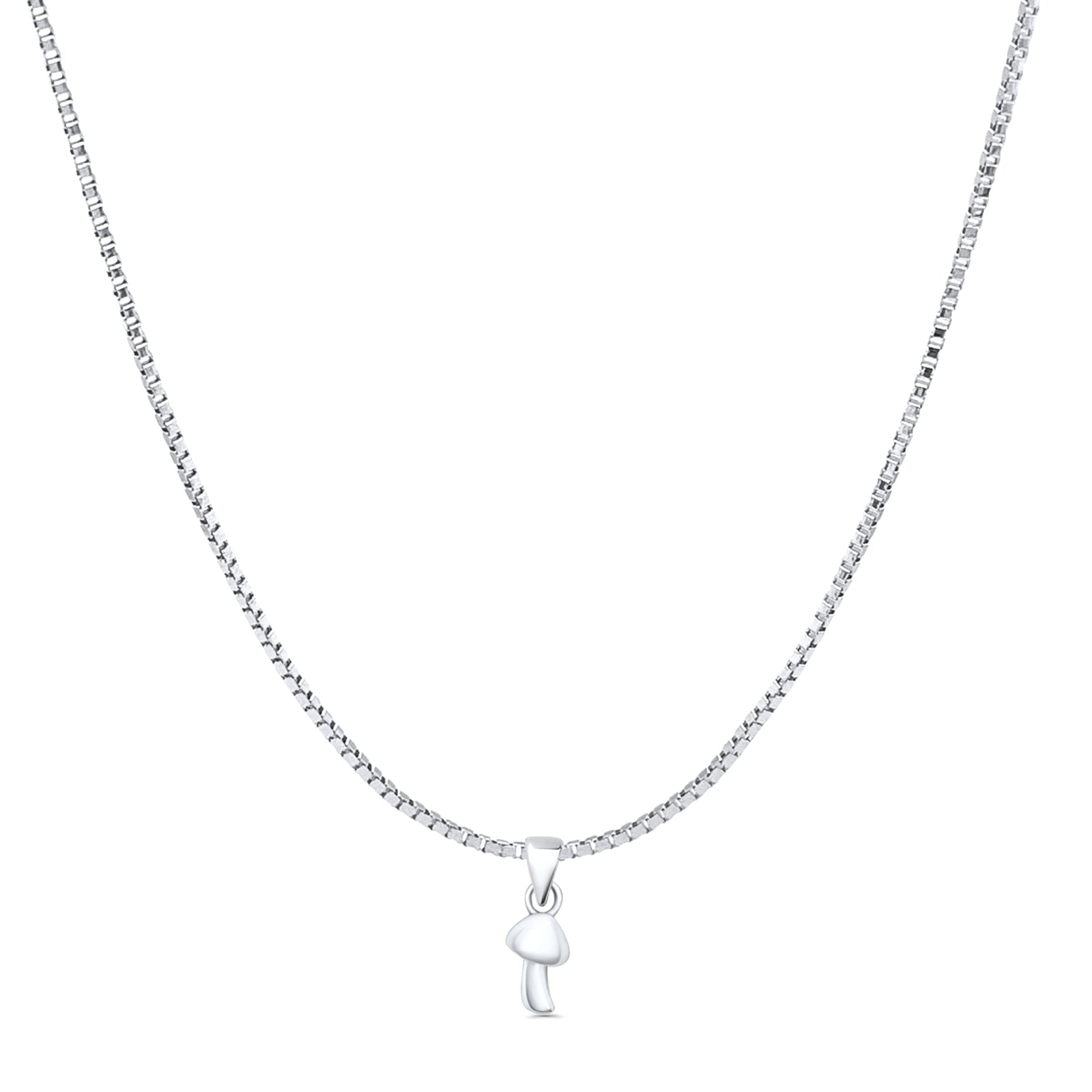 16" Long 1mm Box Chain- Mushrooms Pendant Necklace Oxidized Vintage ...