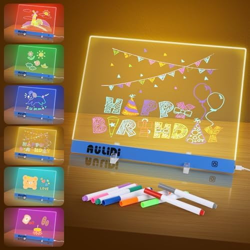 16" Lumiboard Led Drawing Board for Kids, Acrylic Dry Erase Led Note ...