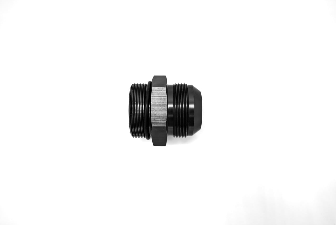 -16 Male to -12 O-Ring Port Adapter (high flow radius ORB) - Black ...