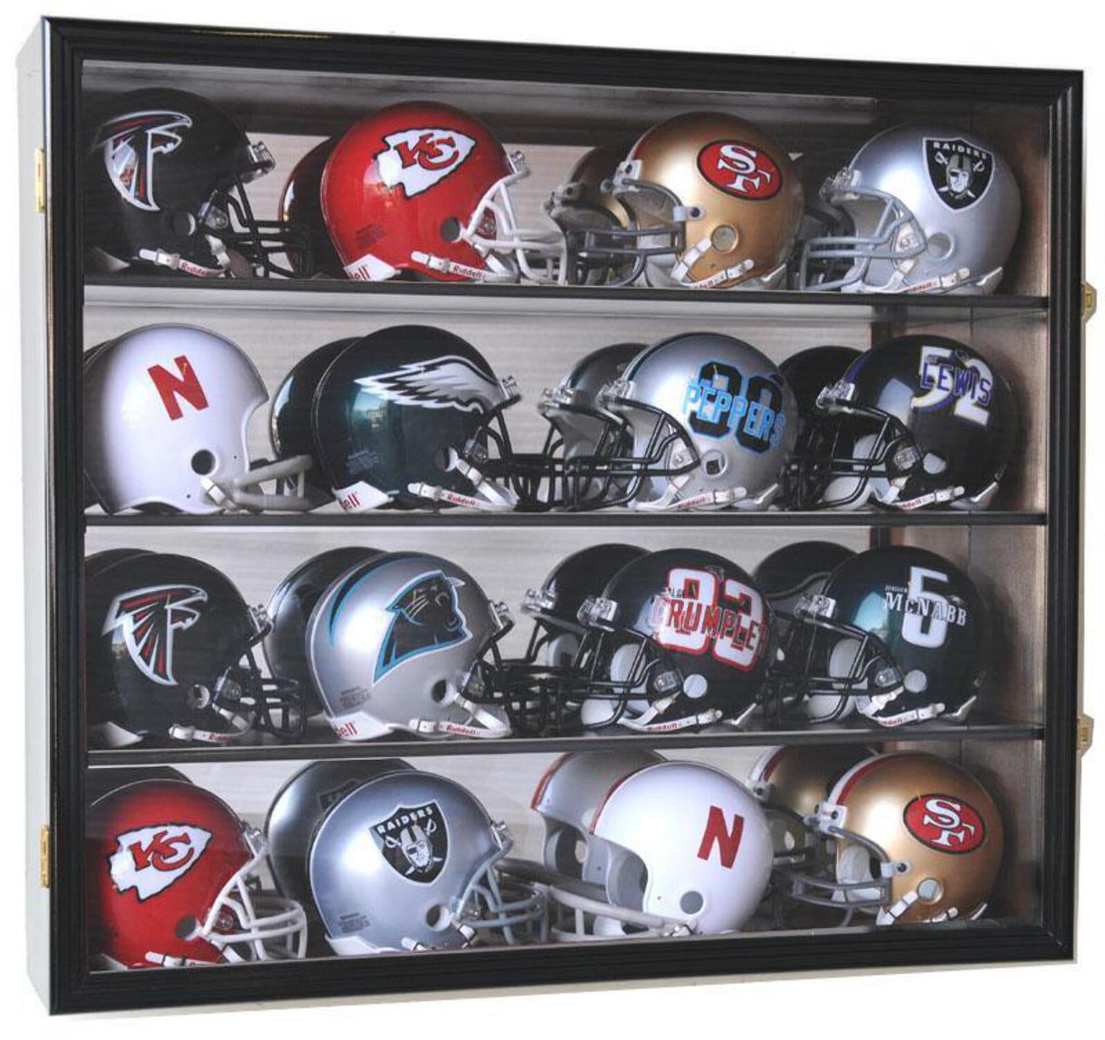 16 Mini Helmet Display Case Cabinet (Mirror Back) - Walmart.com