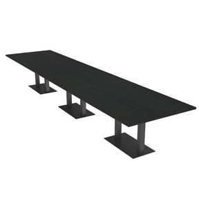 16' Arc Boat Modular Conference Table Black Bases Power And Data ...