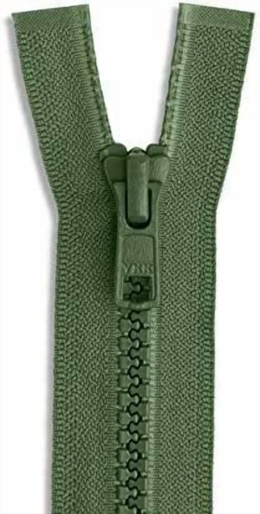 16" Molded Plastic Separating Jacket Pocket Zipper Army Green - Walmart.com