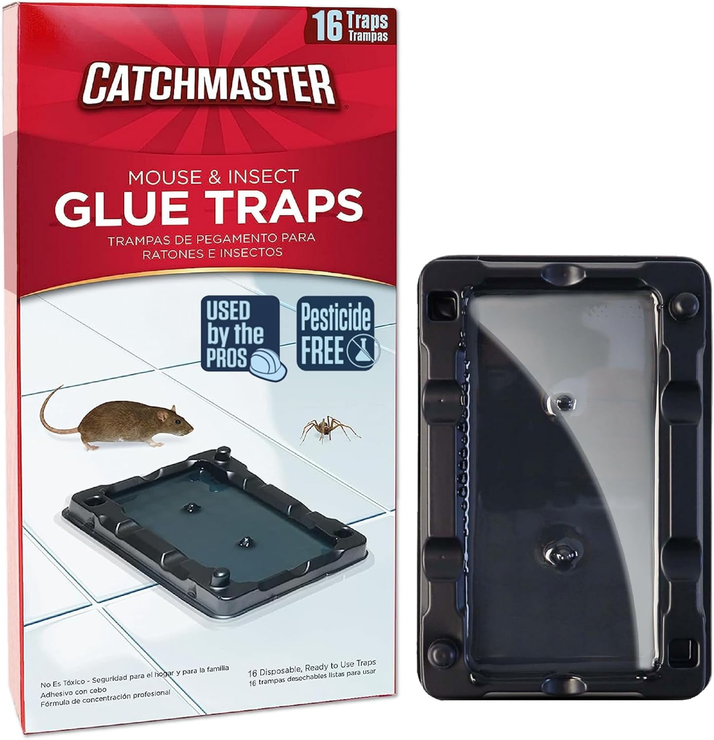 16 Mouse & Insect Glue Traps, Heavy-Duty Pesticide-Free Sticky Mouse ...