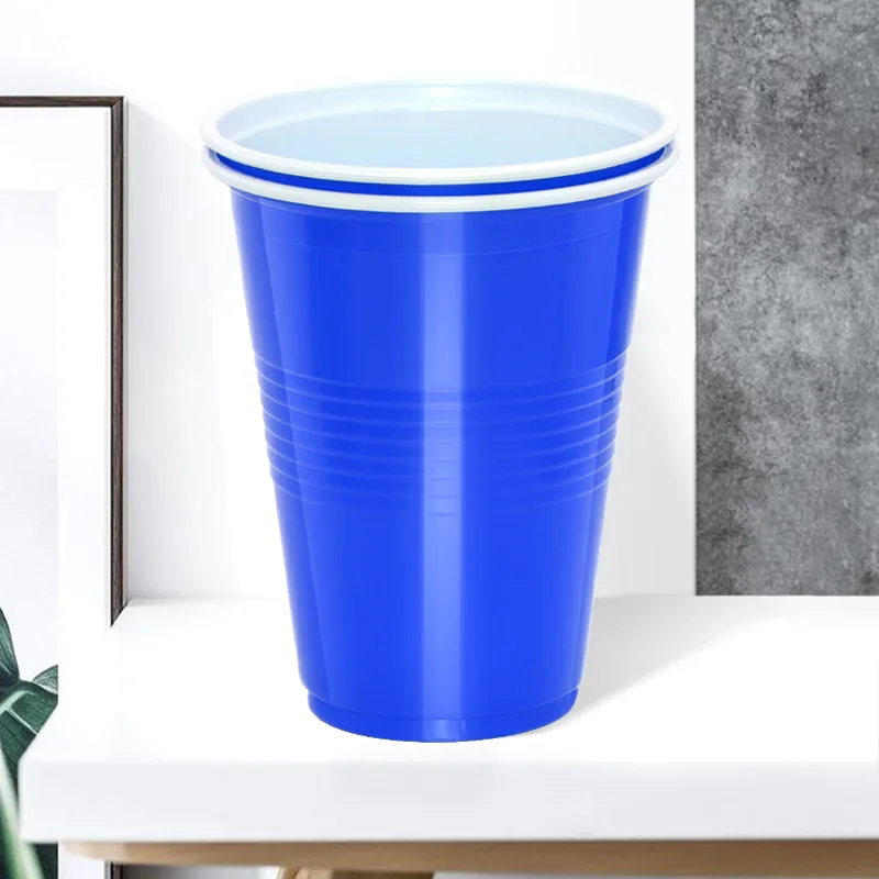 16-Ounce Plastic Party Cups in Red (50 Pack) Disposable Plastic Cups ...