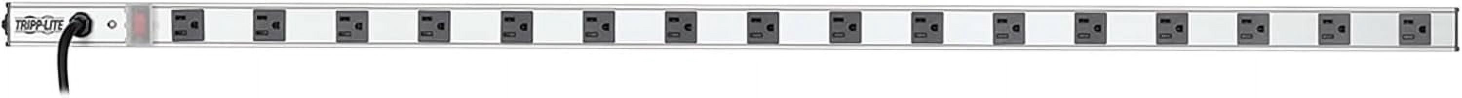16 Outlet Bench & Cabinet Power Strip, 48 in. Length, 15ft Cord with 5 ...