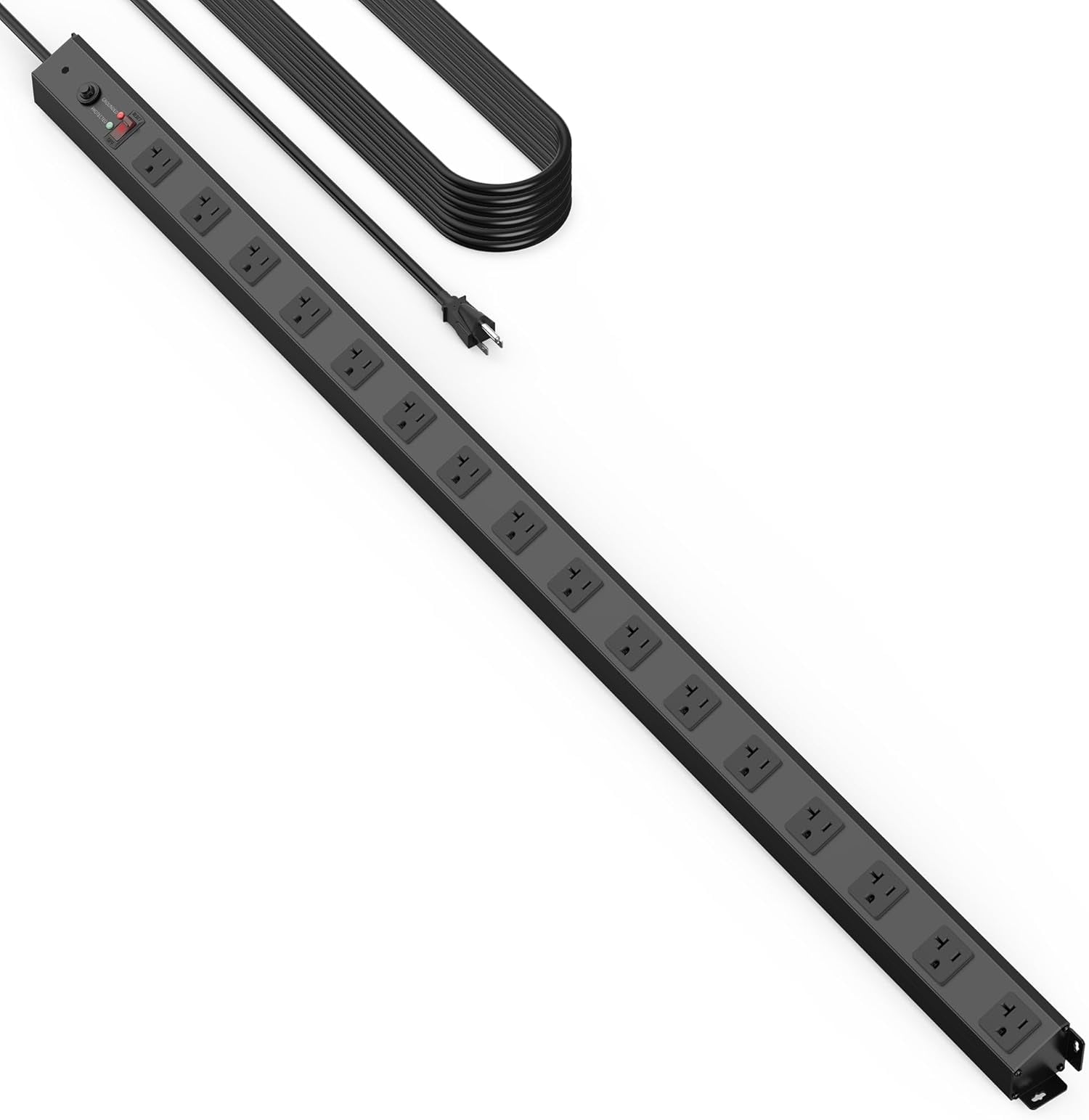 16 Outlet Long Power Strip, 15FT Power Strip with 4800J Surge ...