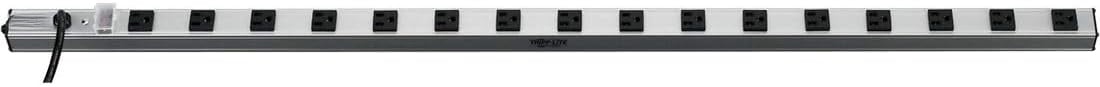 16-Outlet Power Strip, 48 Inch Heavy Duty Metal Bench & Cabinet Mount ...
