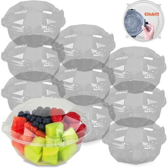 16 Oz Clear Dessert Bowls with Lids, Diamond-Shaped Food Containers ...
