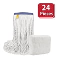 16 Oz Cut-End Cotton Mop Head Refill with 1.25-Inch Universal Headband ...