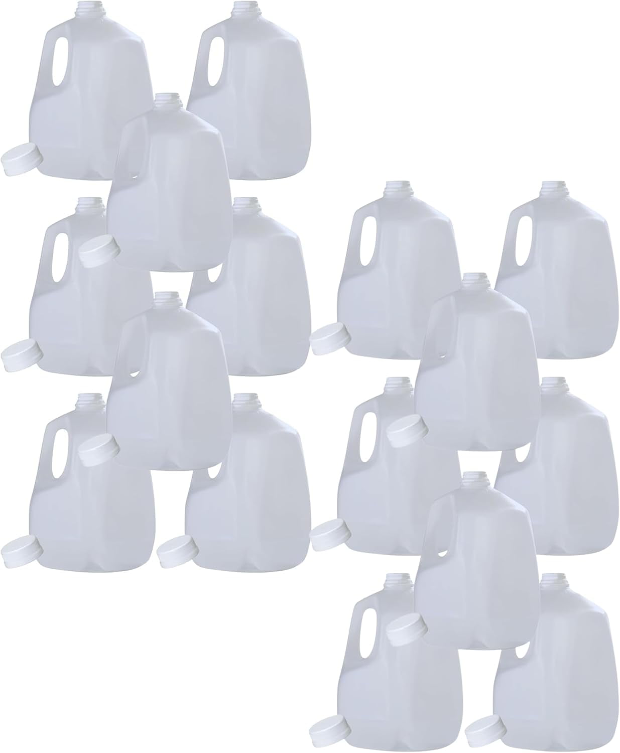 (16 PACK) 128 Oz Empty Plastic Gallon-Jug Juice Bottles with Tamper ...