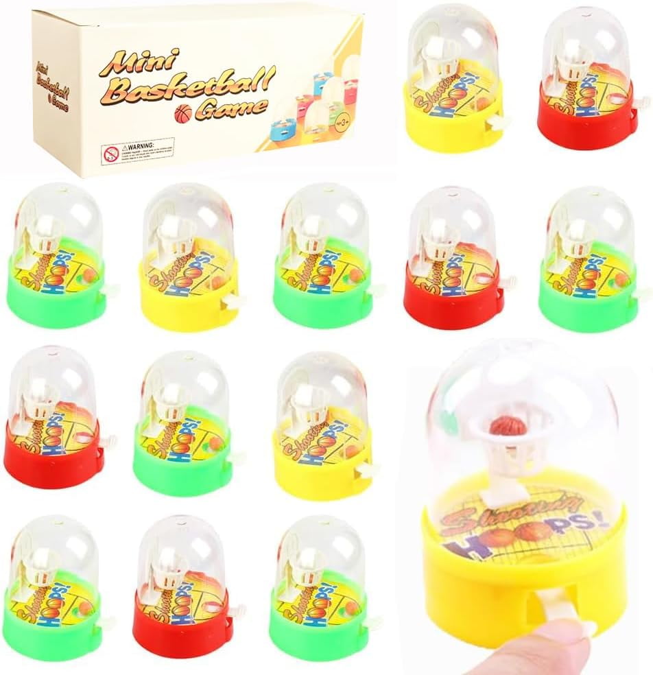 16 PACK Mini Basketball Games Toys, Finger Handheld Basketball Shooting ...
