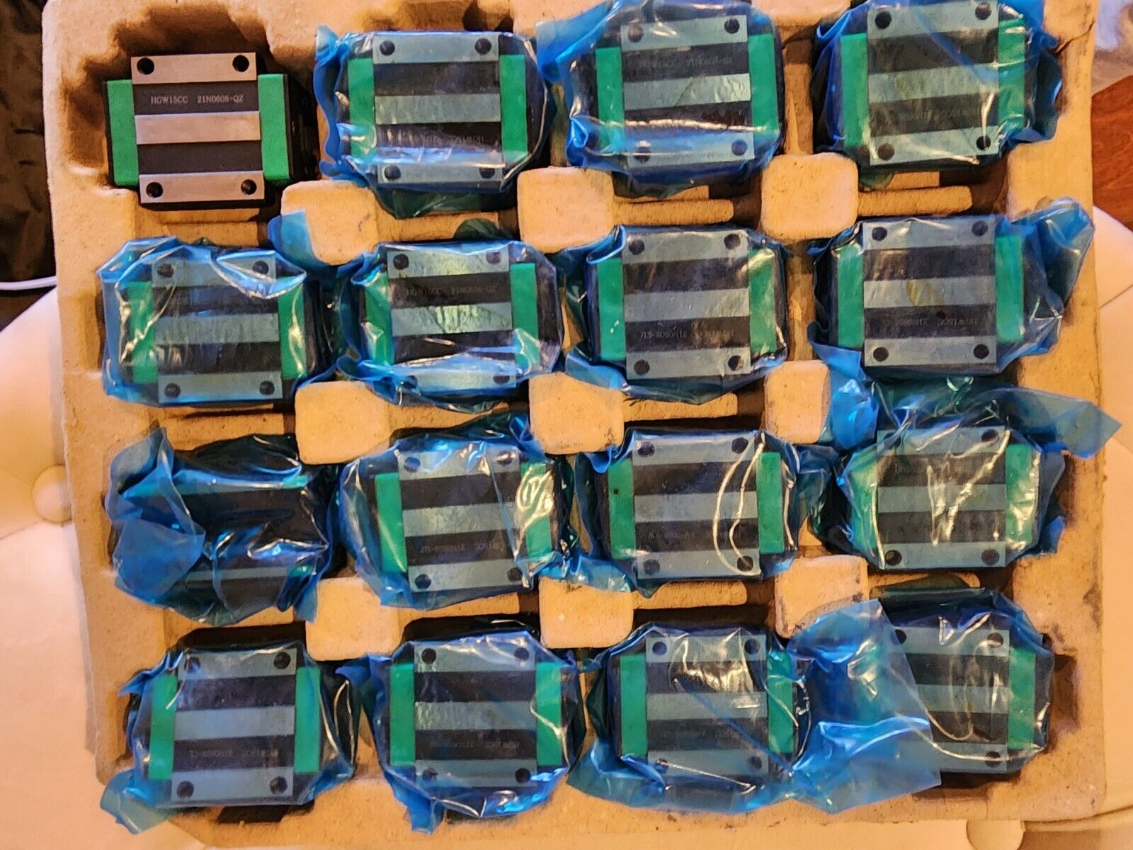 16 PC HGW15CC Slider Block Match Use HGR15 Linear Guide Rail - Walmart.com
