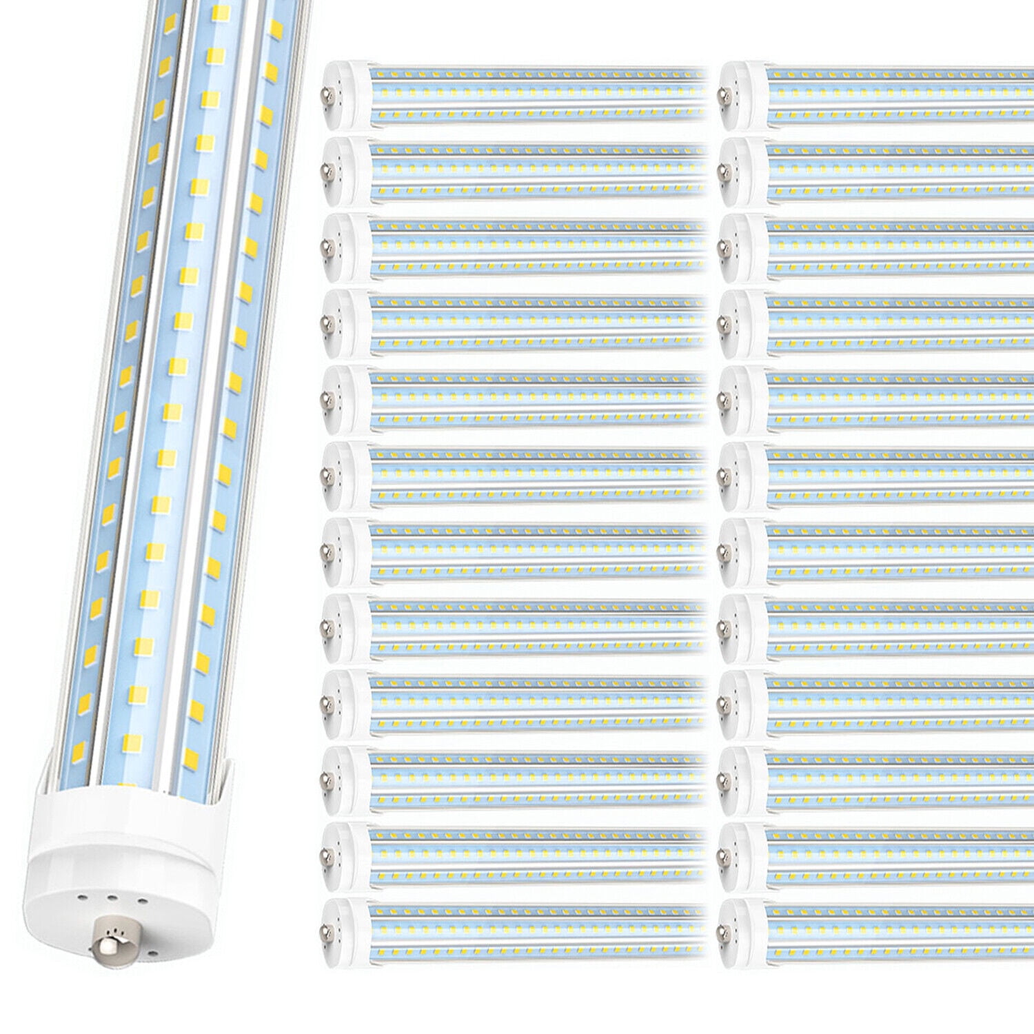 16 PCS 120W T8 8FT LED Shop Light Bulb FA8 Single Pin 8Foot LED Tube ...