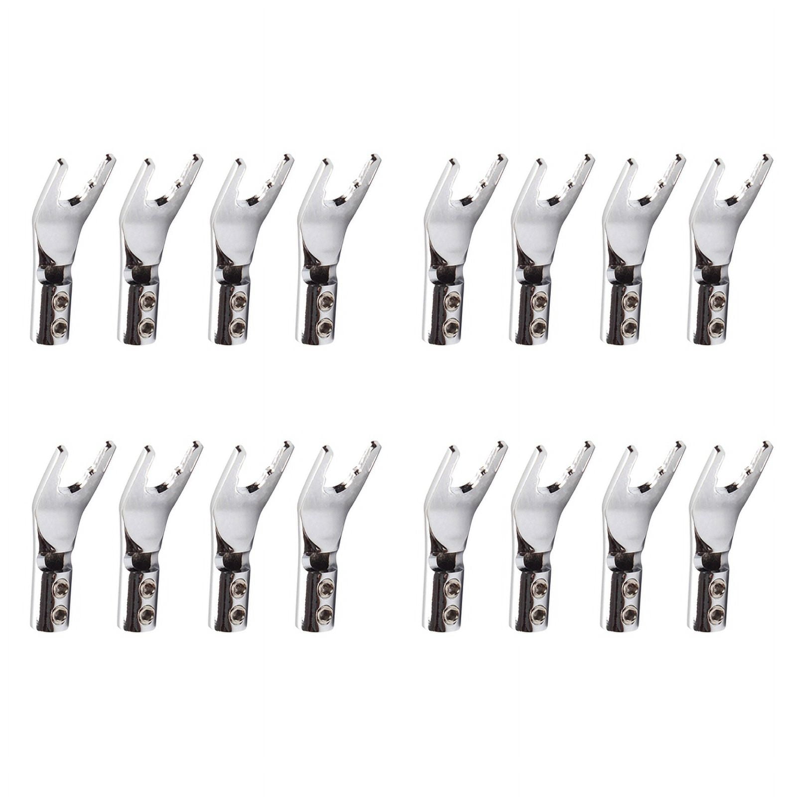 16 PCS Audio Jack Y Banana Plug Solder Wire Connector Y Rhodium Plated ...
