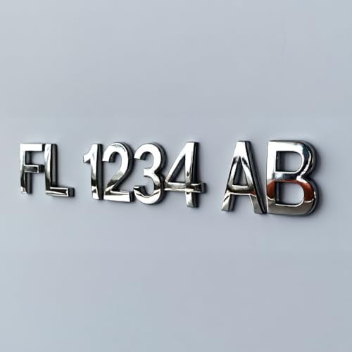 16 PCS Boat Registration Numbers & Letters - Marine Grade Chrome ...