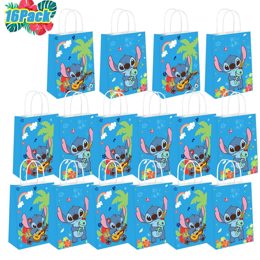 16 PCS Cartoon Party Favors Goodie Bags Birthday Party Supplies Paper ...