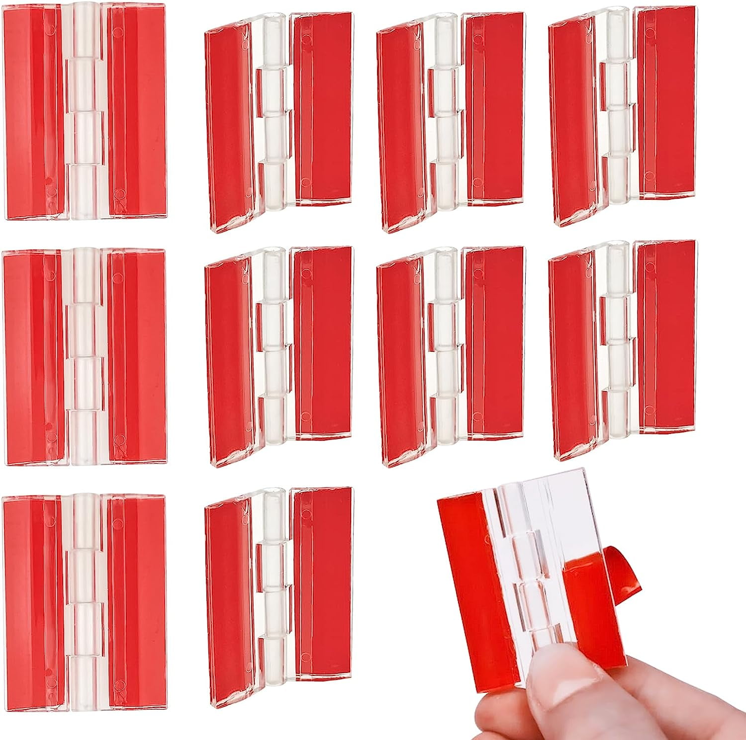 16 PCS Clear Mini Plastic Hinges for Plexiglass Clear Small Hinges ...