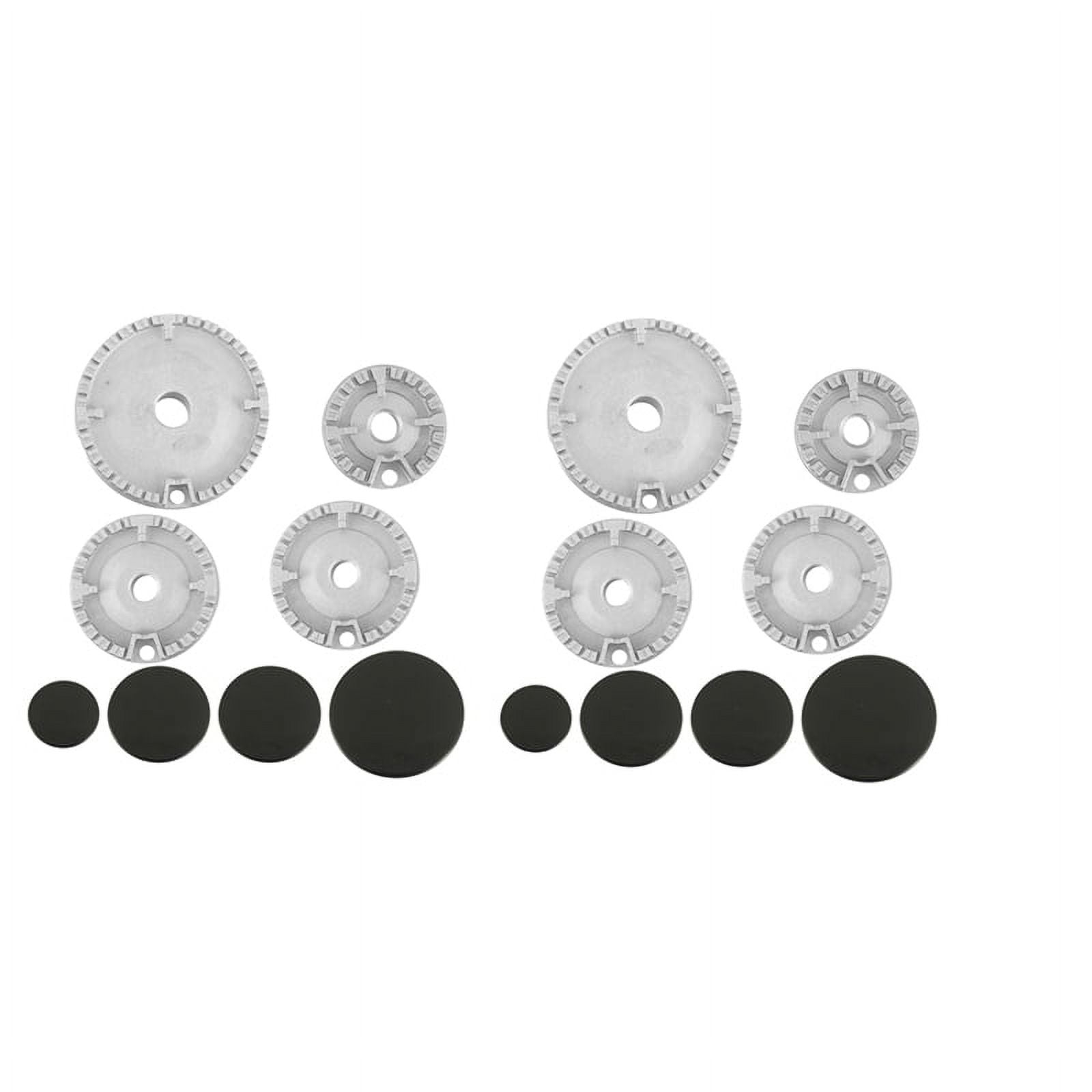 16 PCS Cooker Hat Set Oven Gas Hob Burner Crown Flame Cap Replacement ...