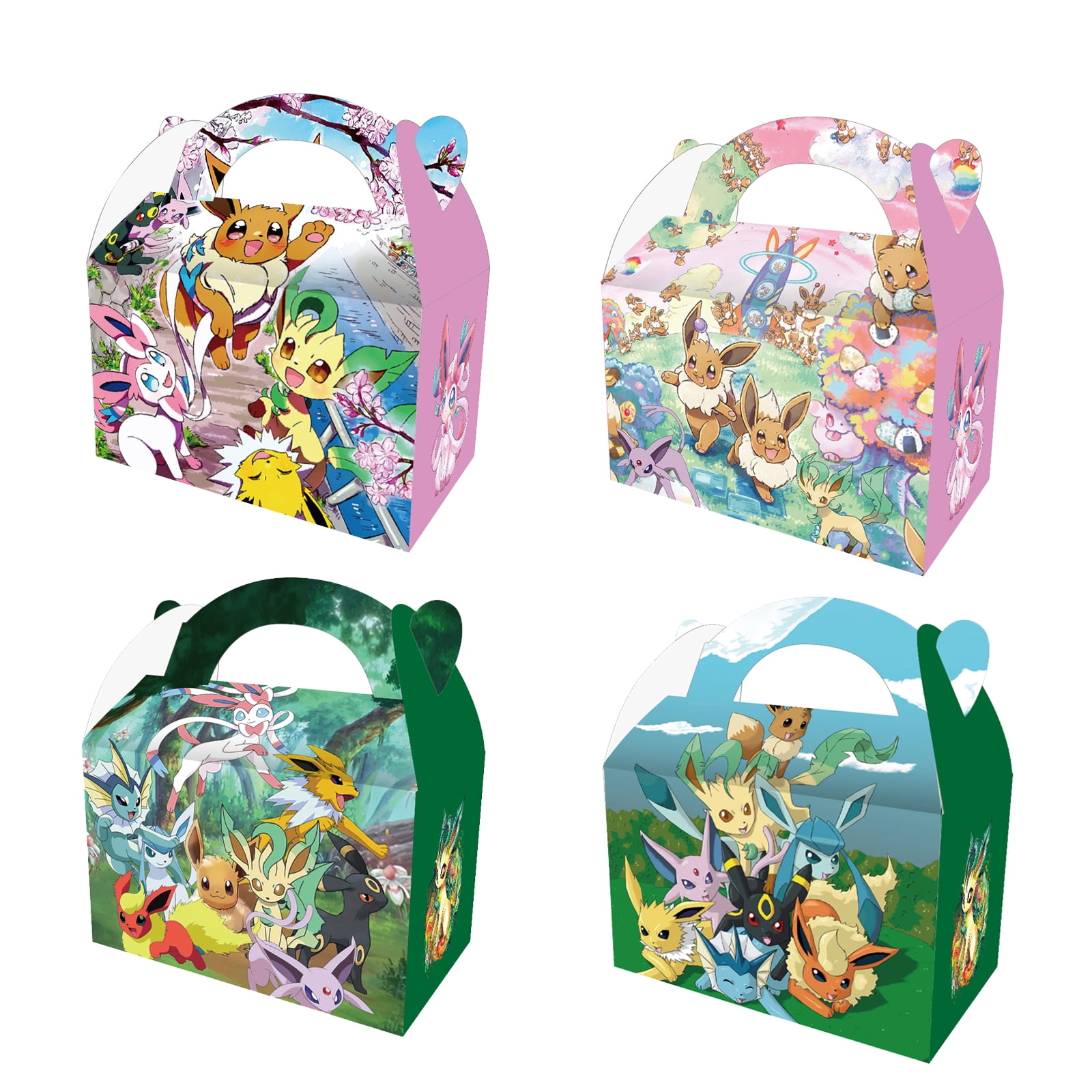 16 PCS Eevee Party Decorations, Eevee Party Favors Boxes Eevee Treat ...
