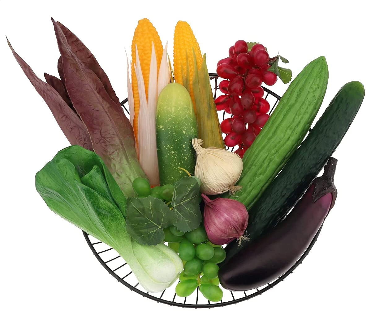 16 PCS Fake Realistic Plastic Vegetable Artificial Lifelike Fruit Model ...