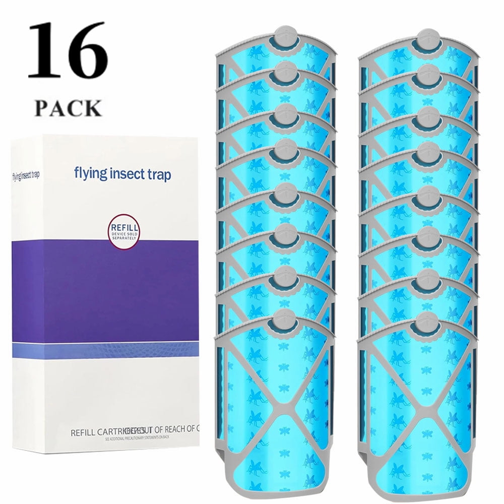 16 PCS Flying Insect Fly Trap Refill Cartridges Insects Trap Replacement for Trapping Mosquitoes ...