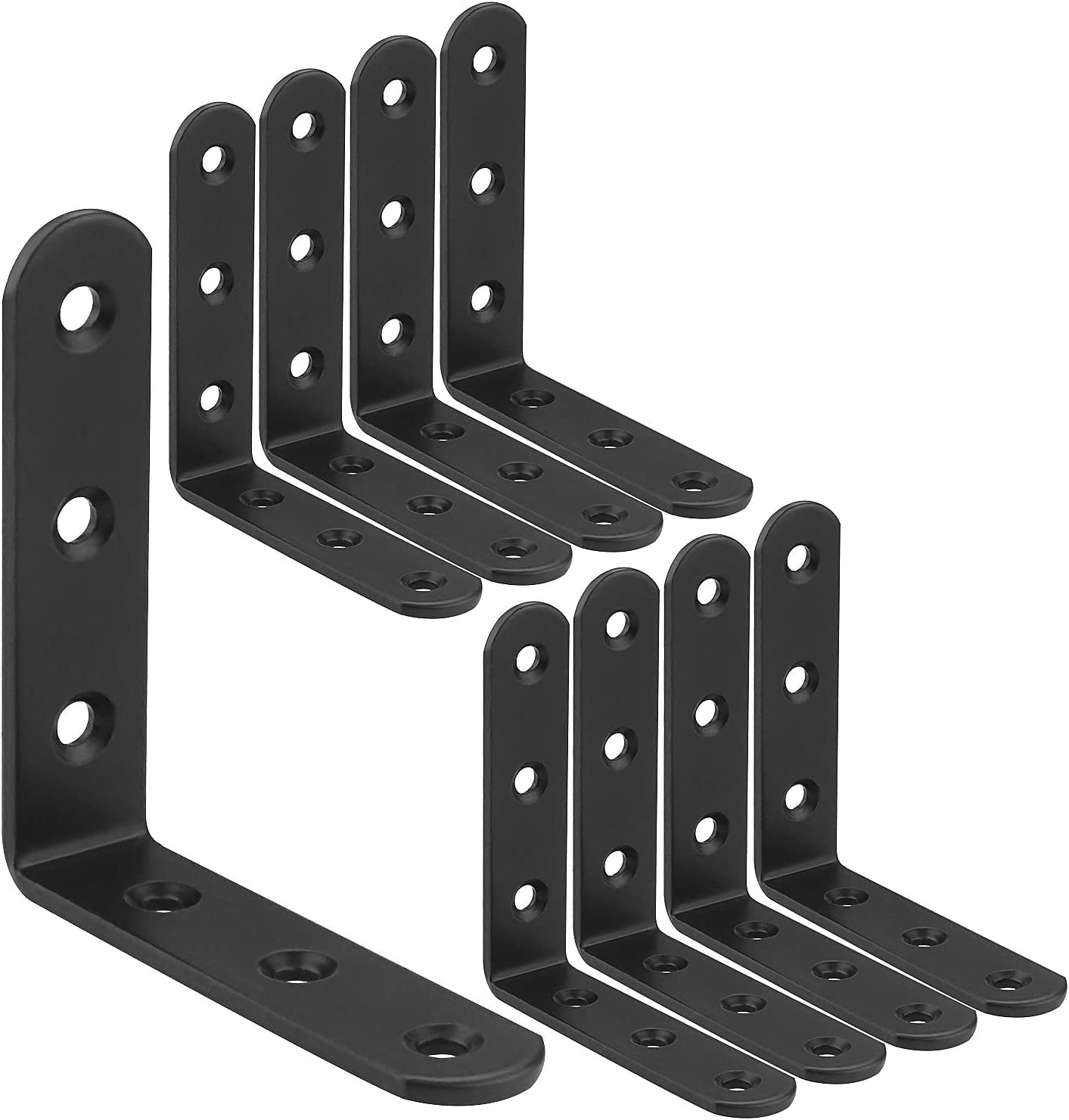 16 PCS L Shelf Brackets 4Inch, Cast Iron 4x4 Inch Heavy Duty L Shape ...