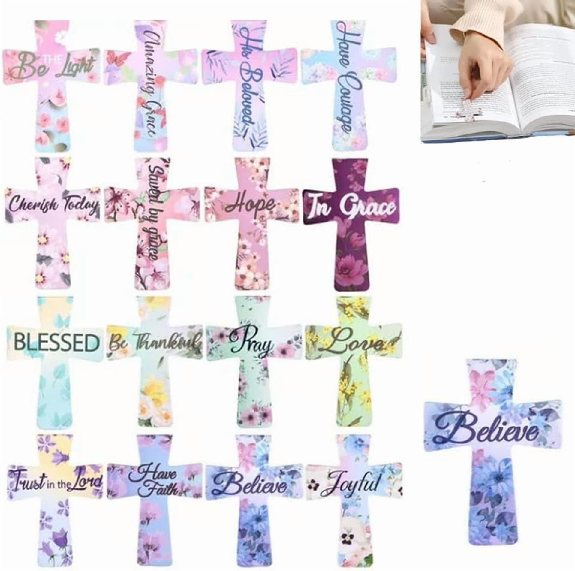16 PCS Magnetic Bookmarks Christian Cross Magnetic Page Markers ...