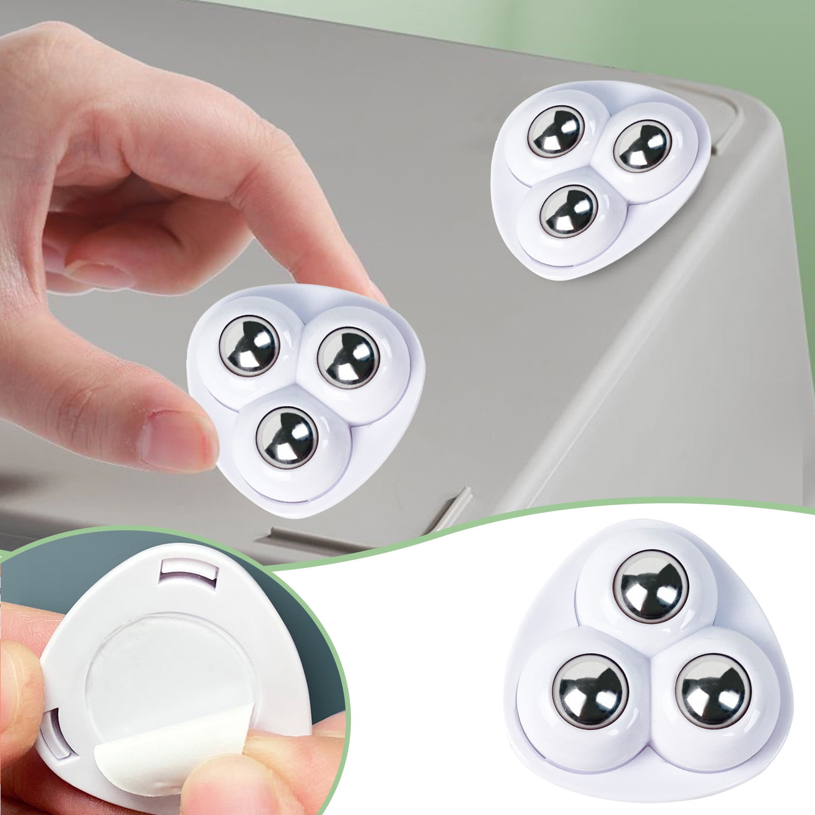 16 PCS Mini Caster Wheels 360 Quiet Small Swivel Wheels With 3 Steel ...