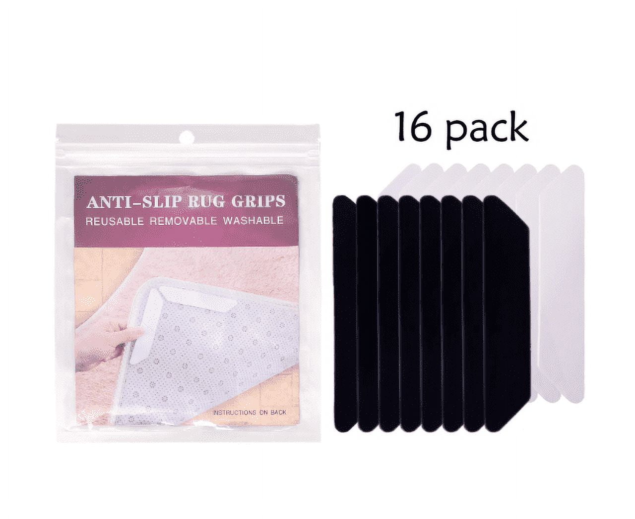 16 PCS Bonison M Rug Gripper + Tape, Non-Damaging Non-Slip Carpet ...