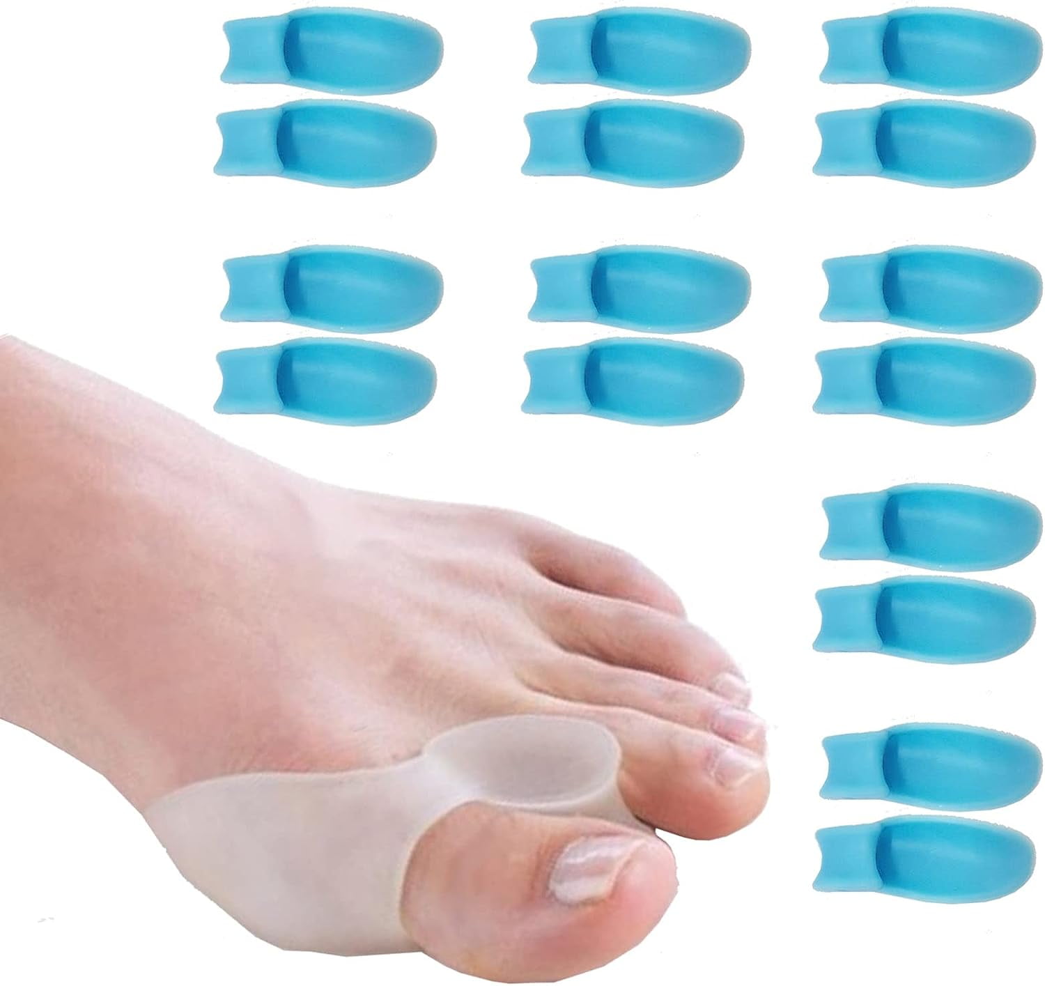 16 PCS Silicone Gel Toe Separators Bunion Guard Pads Big Toe Spacers ...