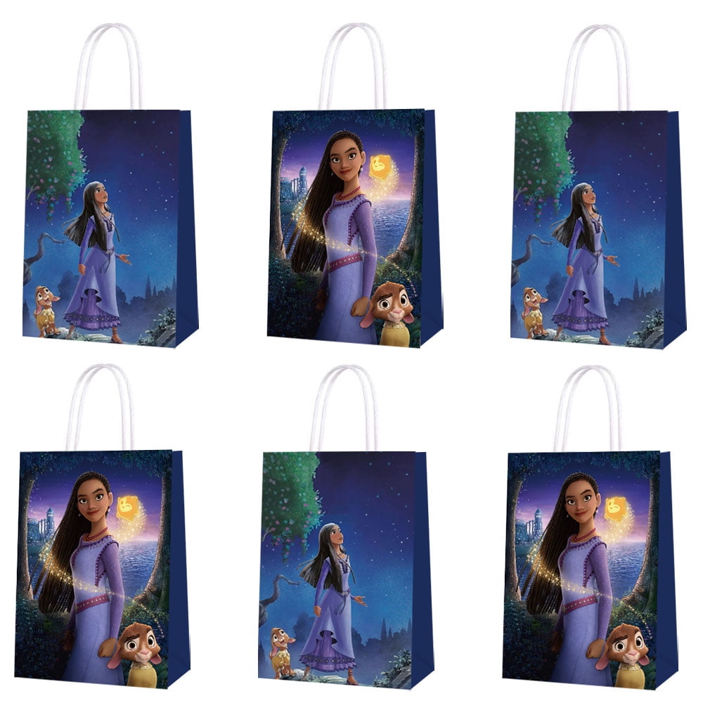 16 PCS Star Wish Princess Party Favors Bags Wish Cartoon Goodie Bags ...