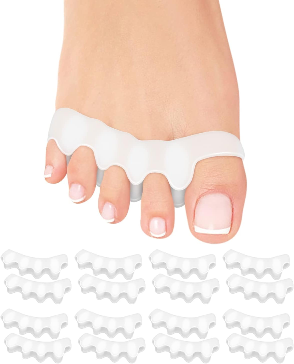 16 PCS Toe Spacers for Correct Toes Alignment, Adjustable Toe ...