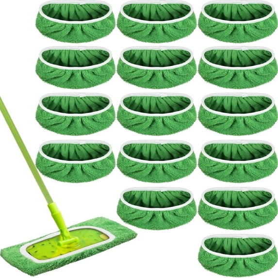 16 PCS Washable Microfiber Mop Pads Replacement Mopping pad Refills for ...