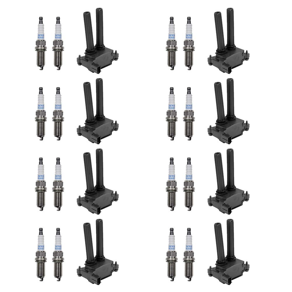 16 PKH16TT Platinum TT Spark Plugs + 8 AD Ignition Coils For Dodge 09 ...