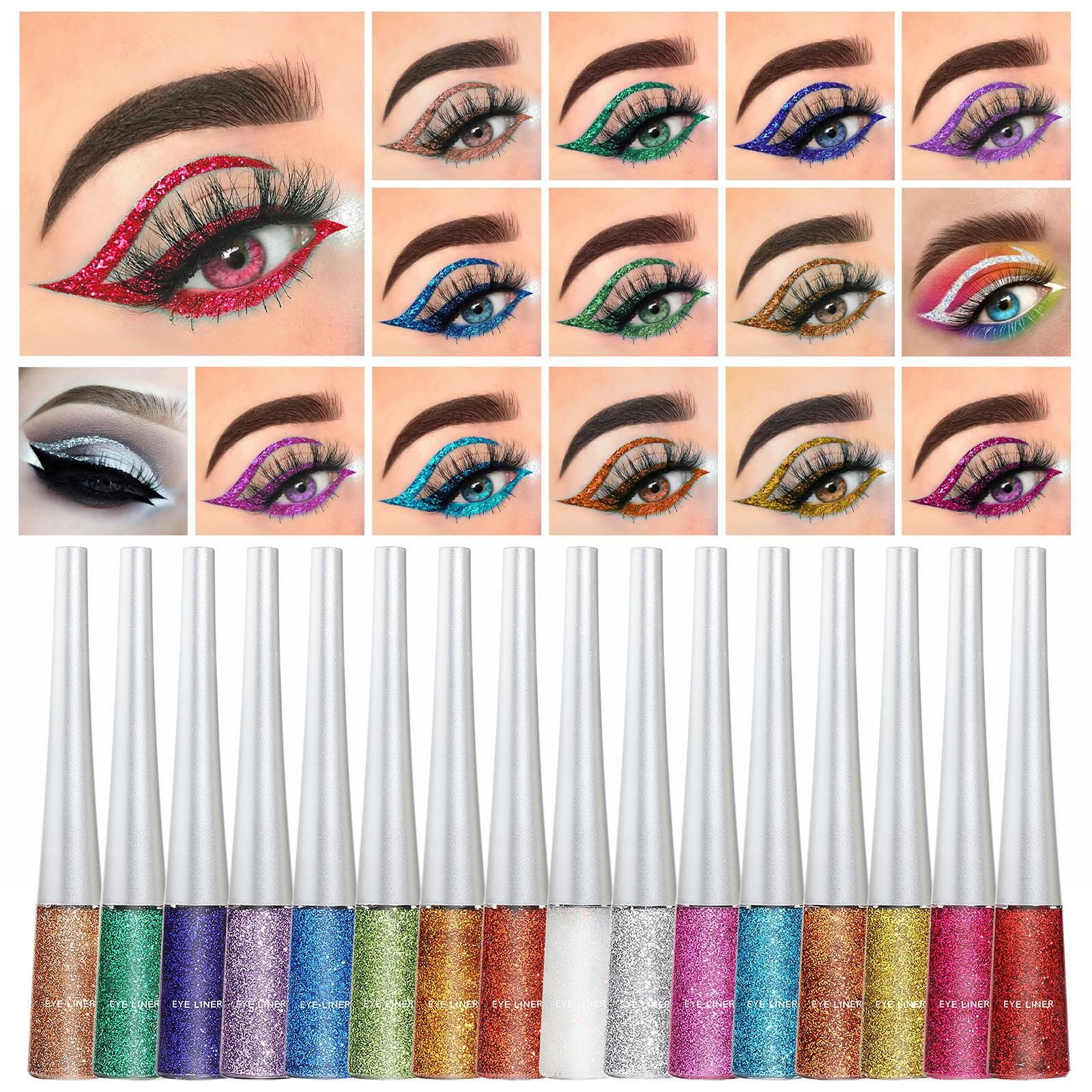 16 Pack 16 Color Shiny Golden Onion Powder Liquid Shadow Pen 5ml Matte ...