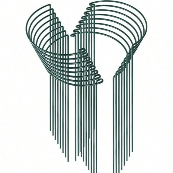 16 Pack 24 Inch Plant port Stakes 10 Wide x 24 High Half Round Metal ...