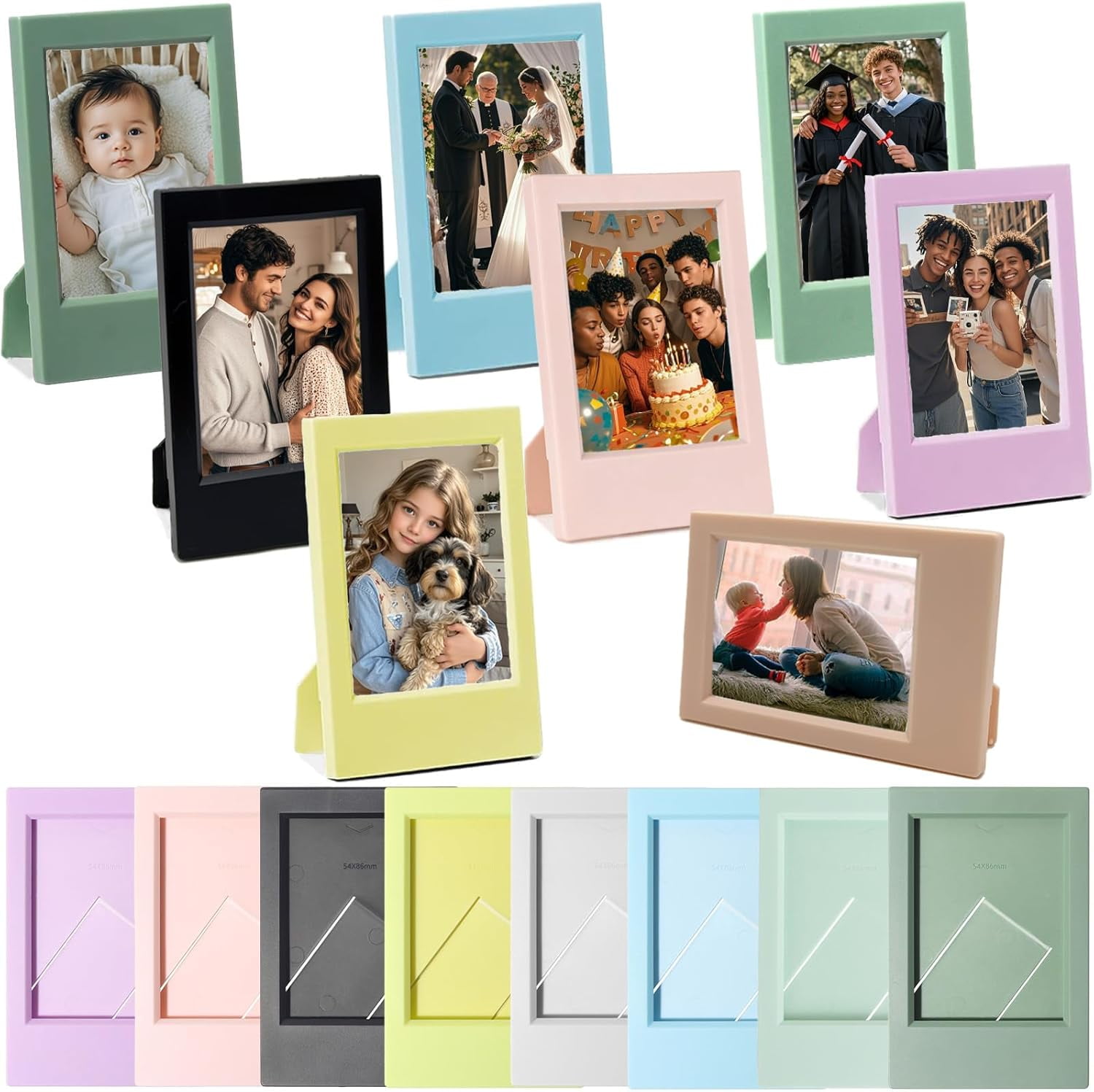 16 Pack 2x3 Picture Frames Bulk for Fujifilm Instax Mini Film, Small 2 ...