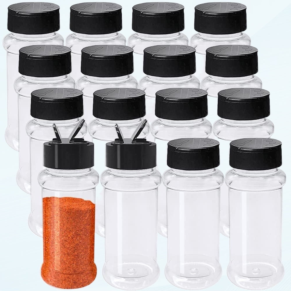 16 Pack 3.4oz/100ml Plastic Spice Bottles Set, Empty Seasoning ...