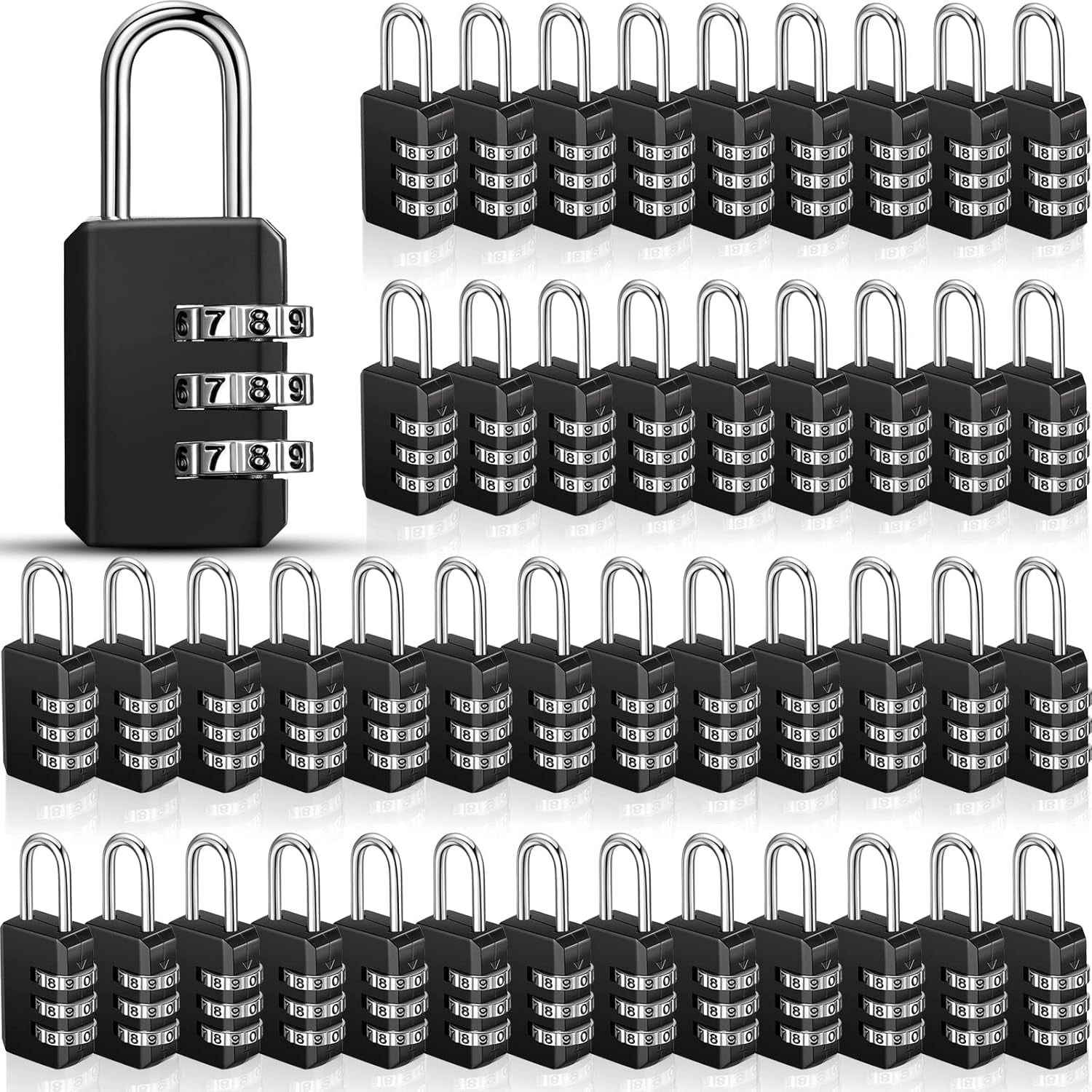 16 Pack 3 Digit Combination Lock Small Combo Locks Waterproof Luggage ...