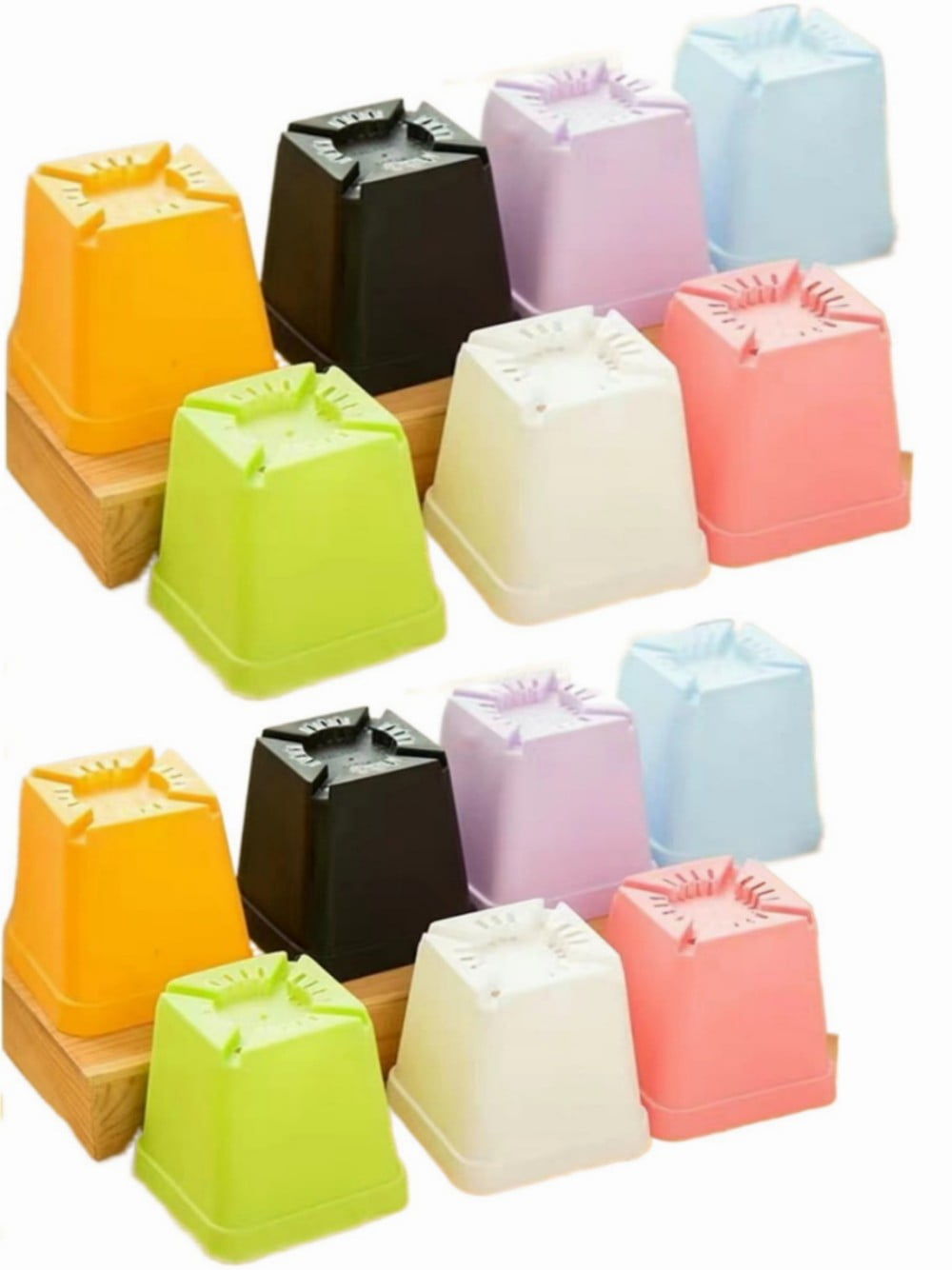 16 Pack 3 Inch Plastic Plant Pots, Happon Seedling Nursery Pots ...