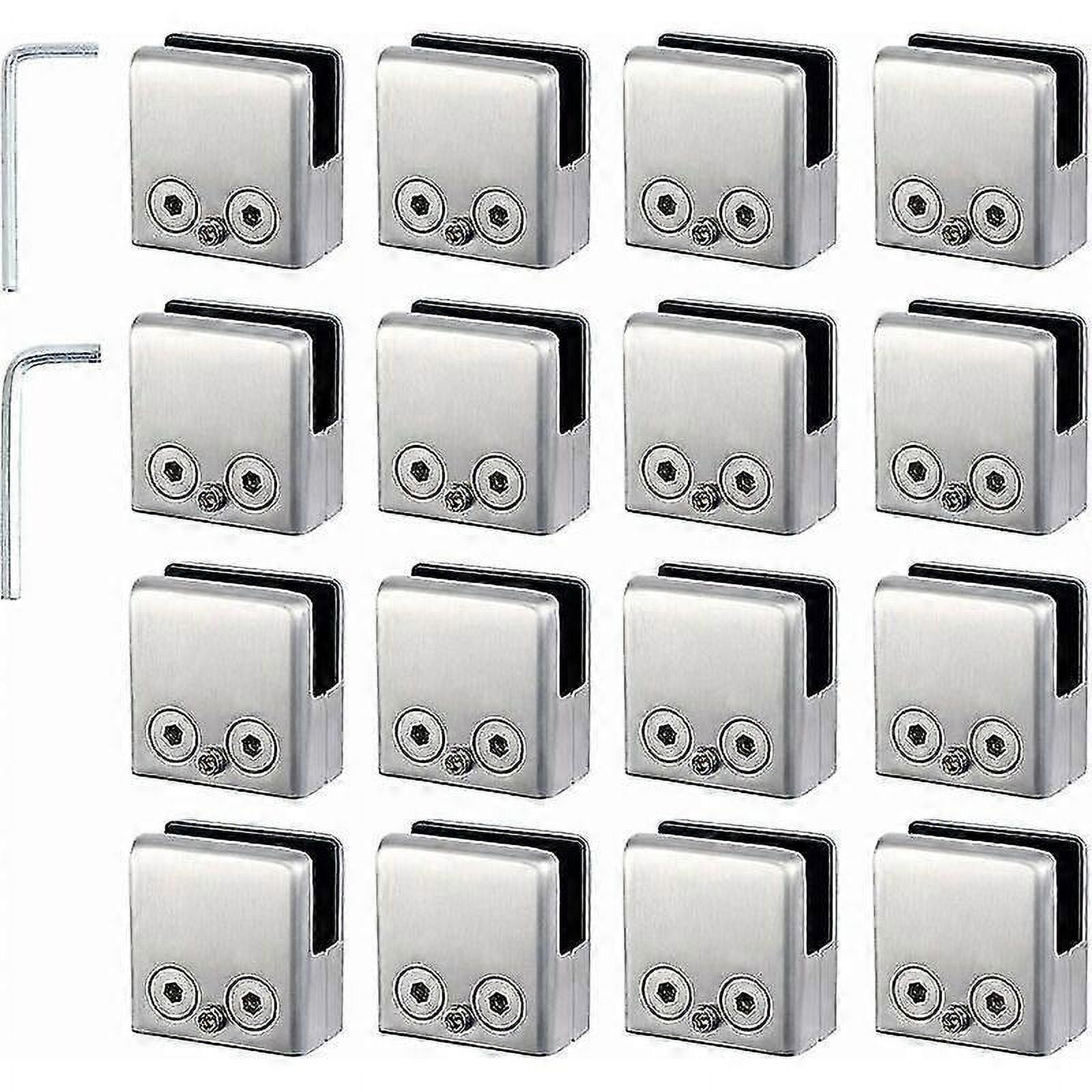 16 Pack 304 Stainless Steel Glass Clamps -square Glass Clamp ...