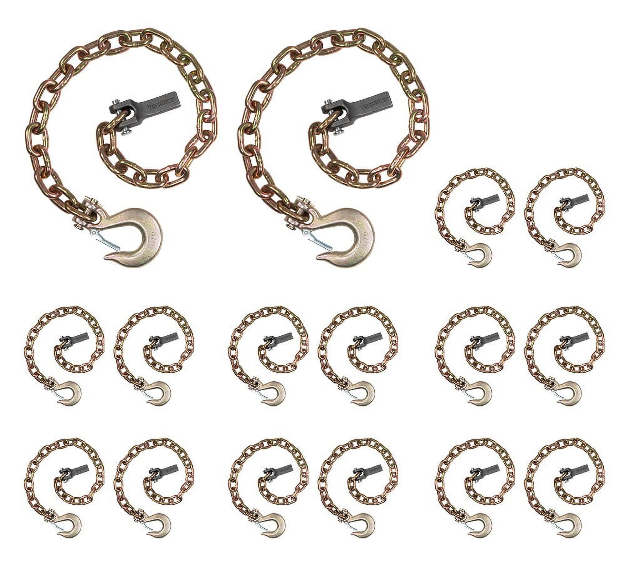 (16 Pack) 36 inch Grade 70 Trailer Safety Chain with 3/8" Clevis Snap ...