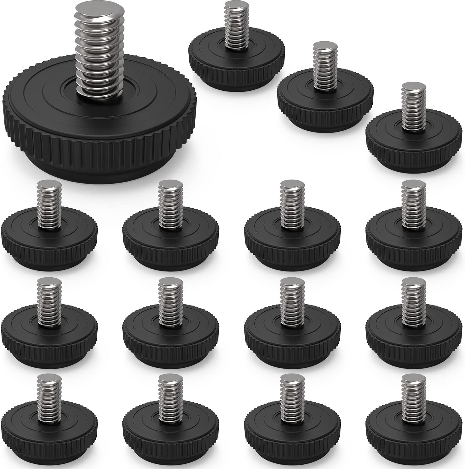 16 Pack 5/16-18 Stainless Steel Adjustable Threaded Furniture Leg ...